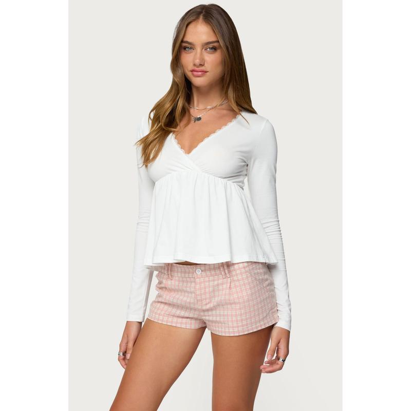 Kenzie Long Sleeve Babydoll Top - TikTok Shop
