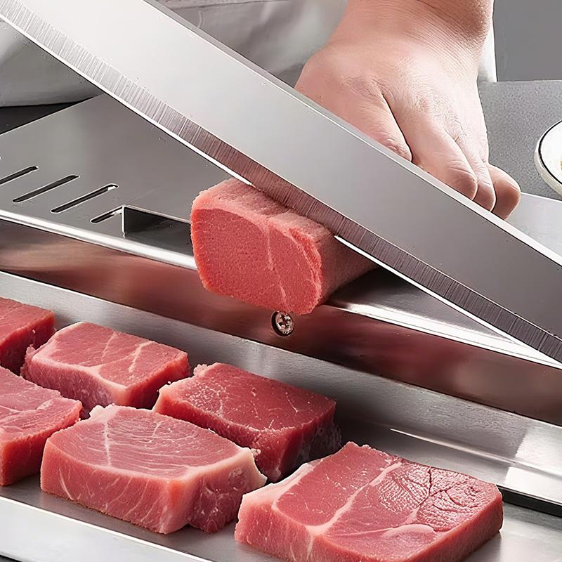 Easy to Clean Stainless Steel Manual Meat Slicer Portable & Compact for ...