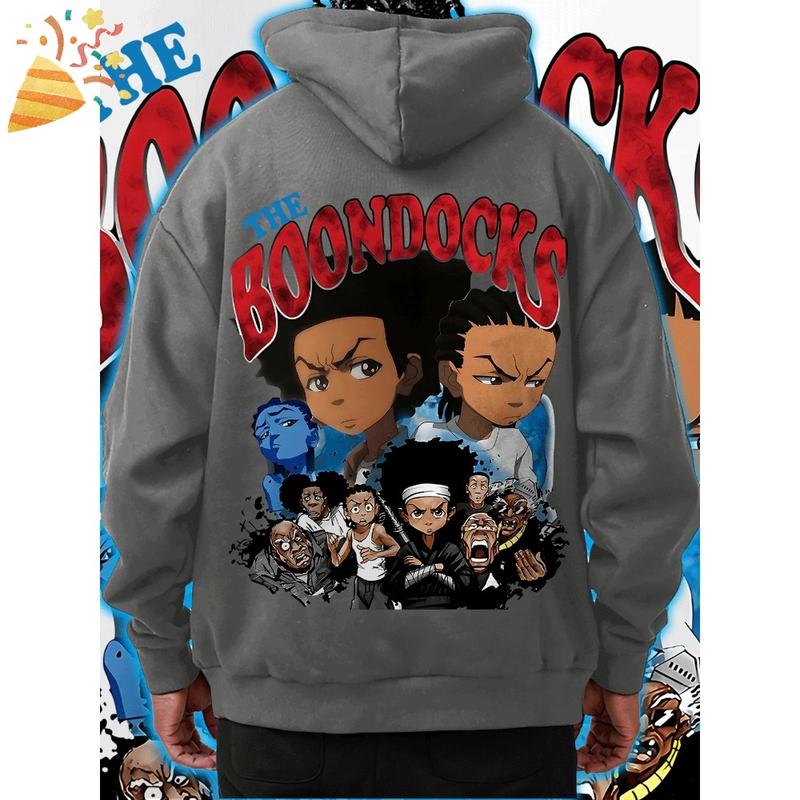 THE BOONDOCKS Graphic Man's Fleece Sweatshirt For Autumn Winter, Spring ...