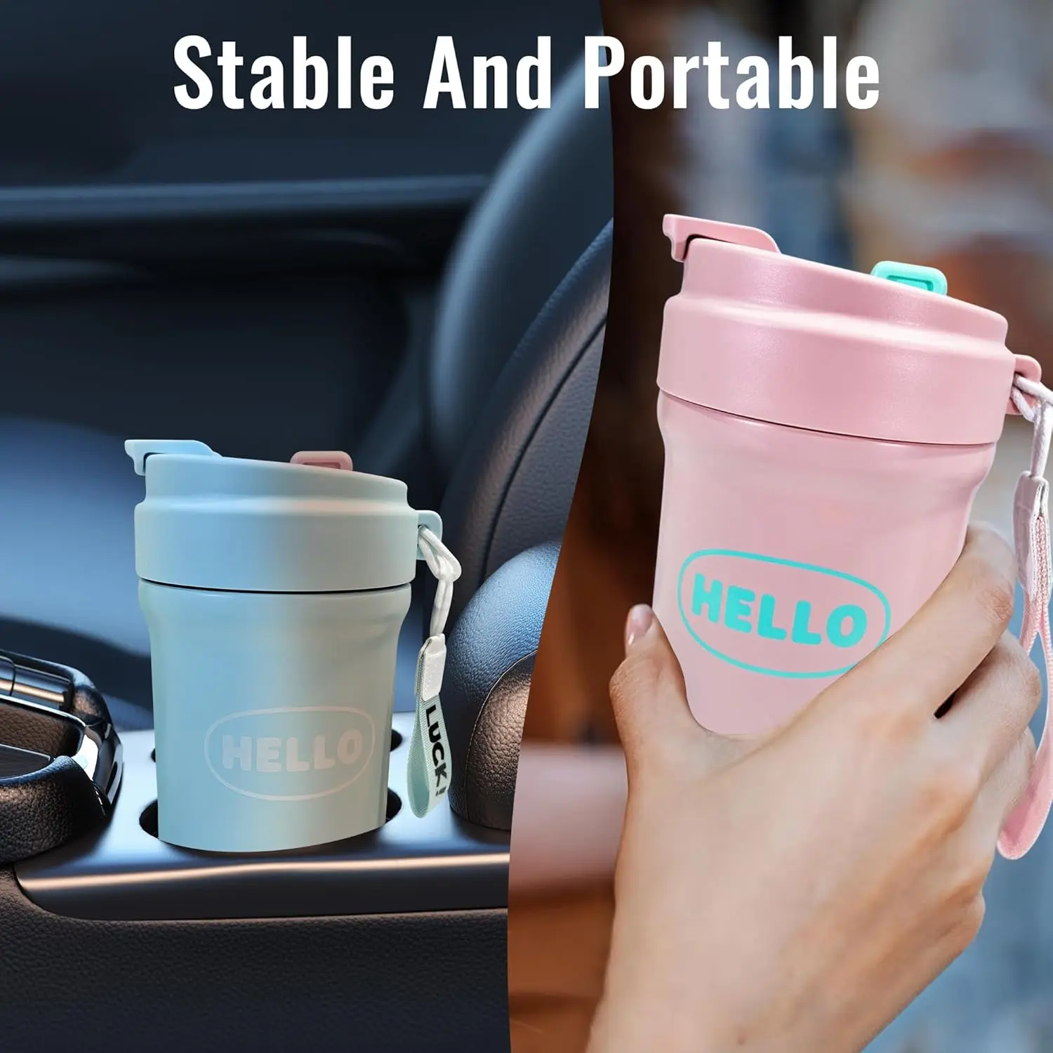 16.9oz Coffee Mug, Insulated Coffee Mug with Lid, Coffee Cup with Pull ...