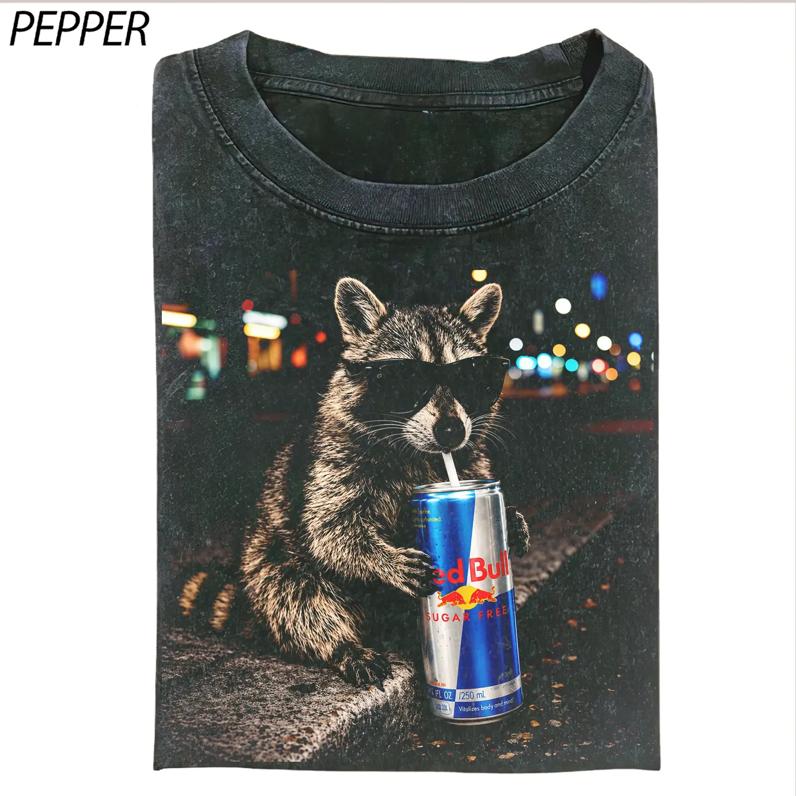 Cool Raccoon Graphic Tee Fun Animal Lover Shirt Vintage Raccoon Energy ...