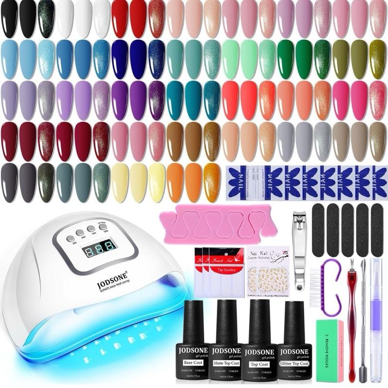 Gel Nail Polish Kit with U V Light 32 Colors - Includes Gel Nail, 4 ...