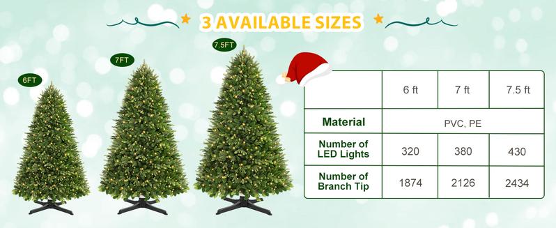 【Local Delivery】Clearance Sale 6/7.5/9 FT Artificial PE+PVC Fir Greet ...