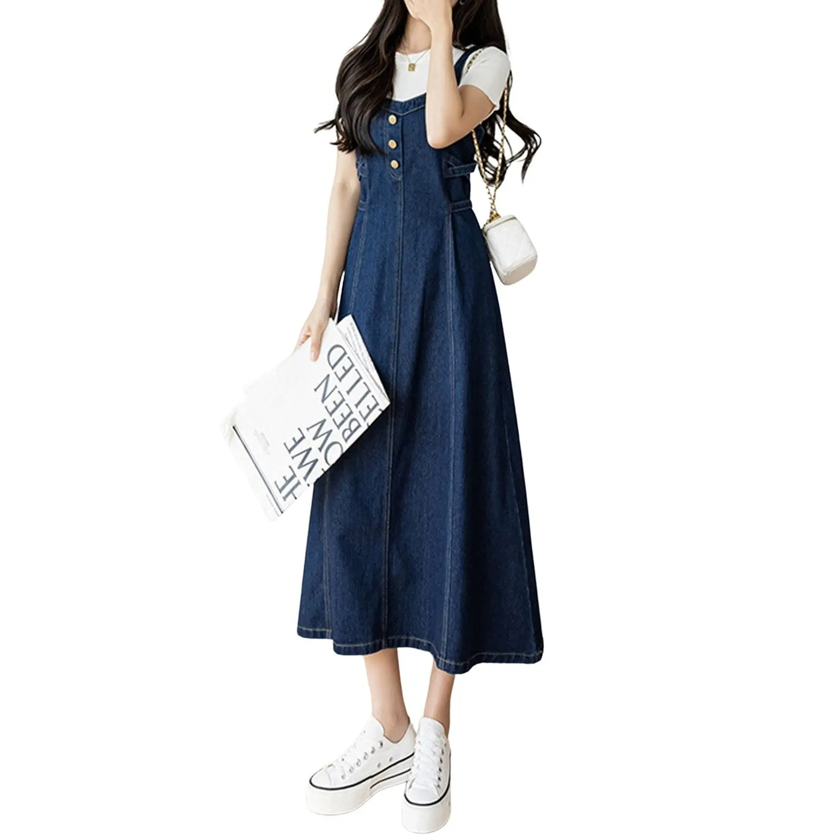 CHARTOU Women's Summer Strap Long Dress Elegant Strap Back Smoked A ...