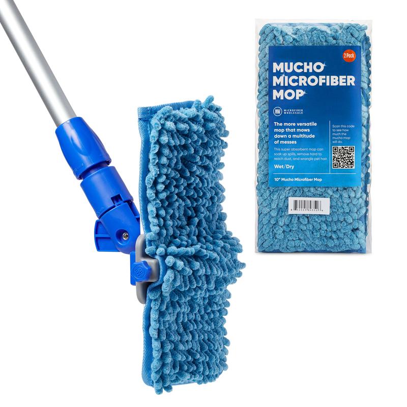 Baseboard Pro Mucho Mop – Clean Baseboards Without Bending | Lightweight 70" Handle, Washable ...