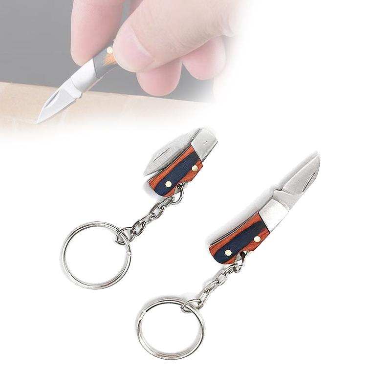 Mini Folding Knife Multi Purpose Keychain Set, Stainless Steel Blade ...