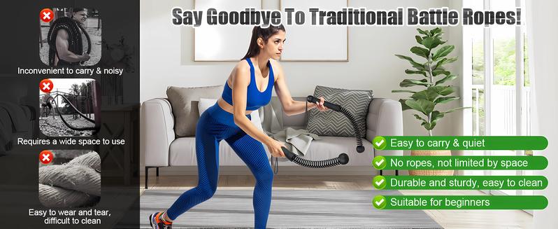 New Upgrade Weighted Cordless Battle Ropes – Silent Ropeless Training ...