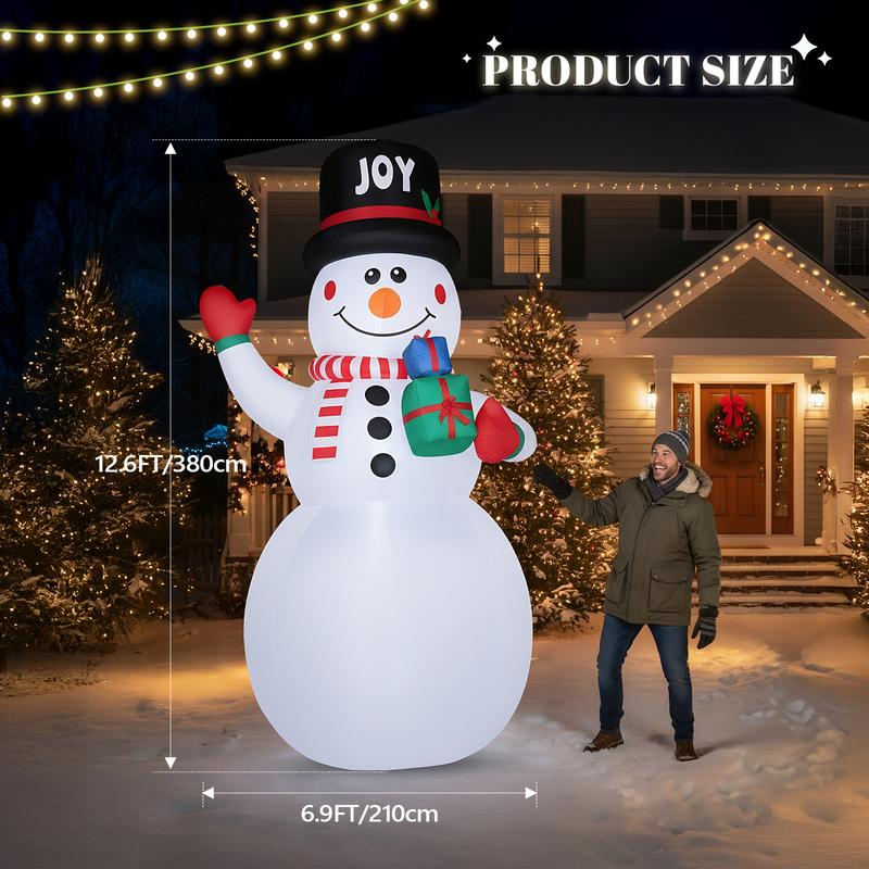 VINGLI 12FT Tall Lighted Christmas Inflatable Decoration, Inflatable ...