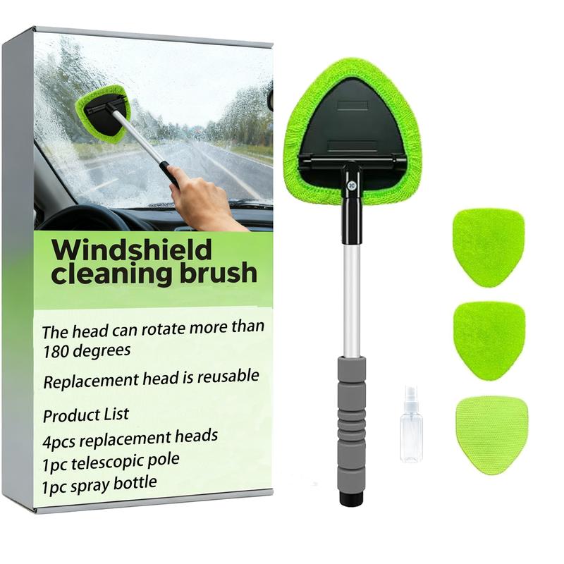 Windshield Cleaning Tool, Microfiber Car Window Cleaner with 4 Reusable ...