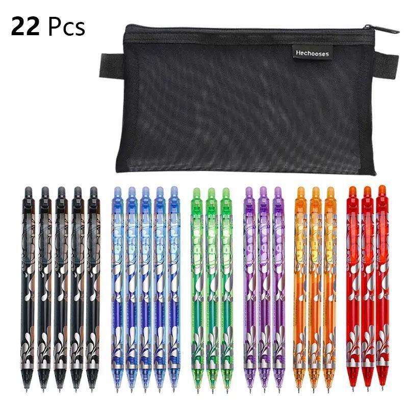 Erasable Pen Set, 22pcs Push Neutral Pen with 1 Count Storage Bag ...