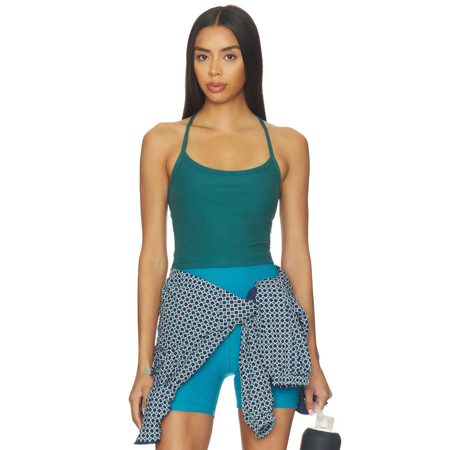 Beyond Yoga Spacedye Slim Racerback Cropped Tank Top in Tempest Teal ...