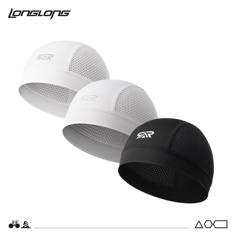LongLong 2 Pack Breathable Skull Cap Men Cycling Lightweight Sweat ...
