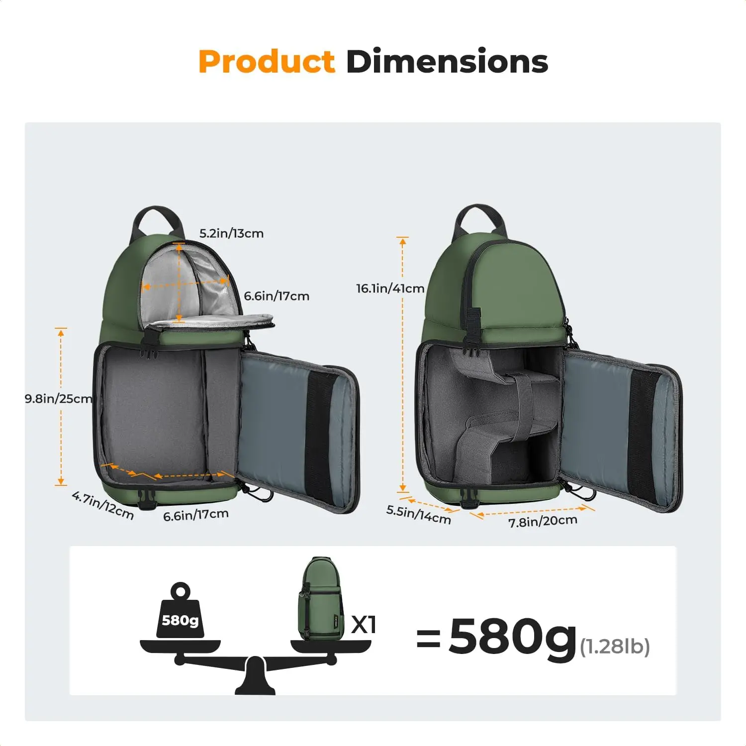 K&F CONCEPT Camera Sling Bag Crossbody Bag Camera Shoulder Backpack ...