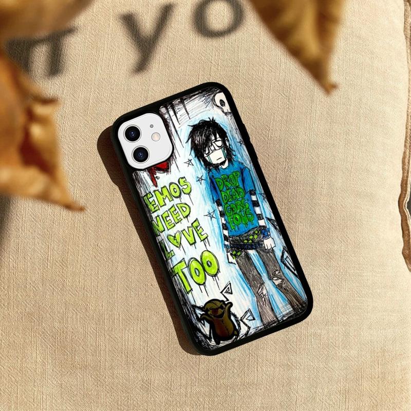 Love Black And Cute Emo Phone Case Silicone PC+TPU For For IPhone 11 12 ...