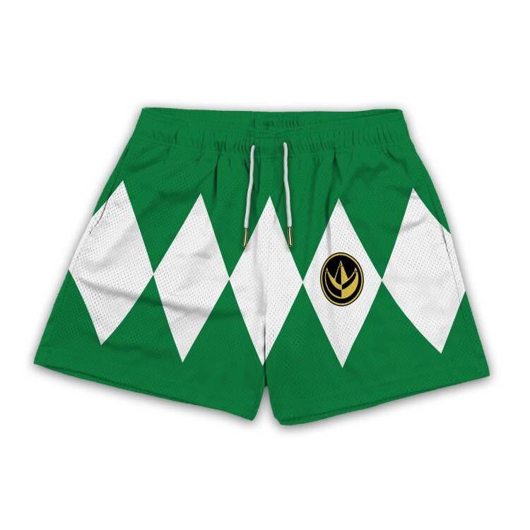 Green Ranger Mighty Morphin Power Rangers Gym Shorts Men's Shorts ...