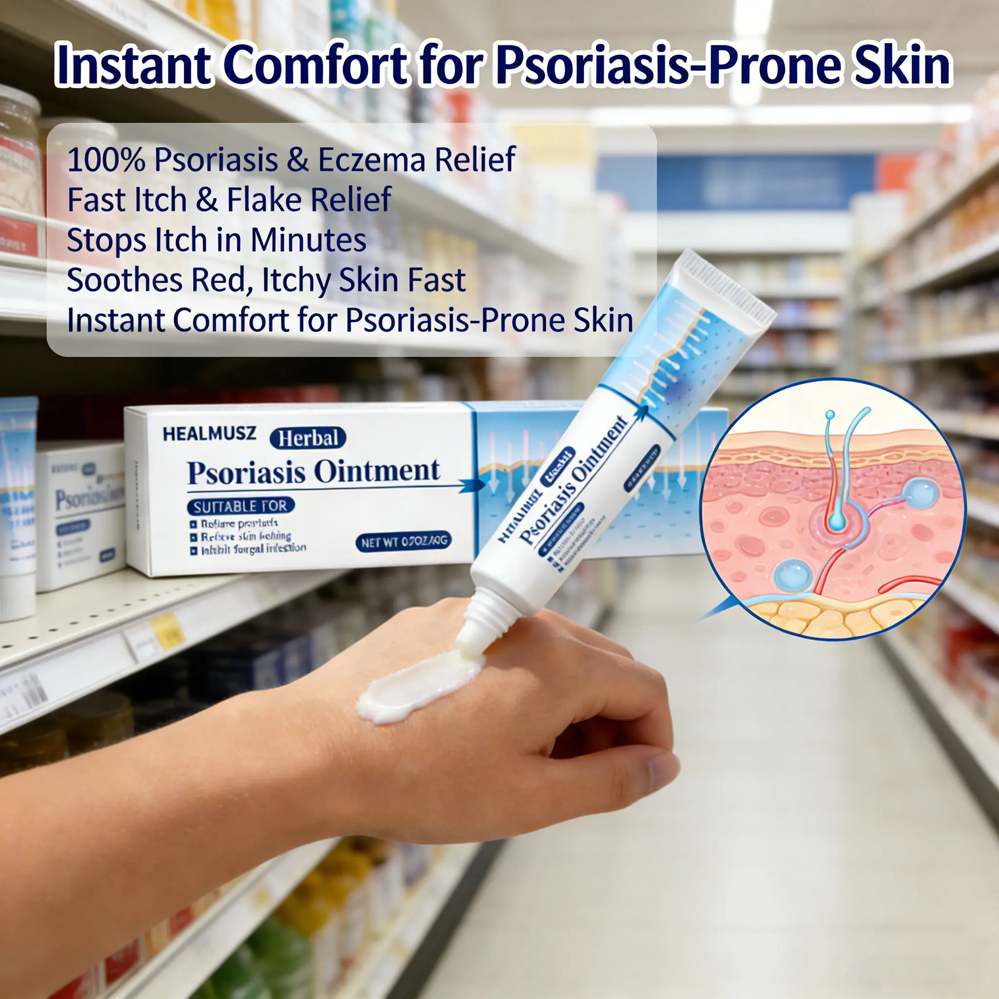 Natural Psoriasis & Fungal Cream for Scalp, Body, Feet & Groin – Helps ...