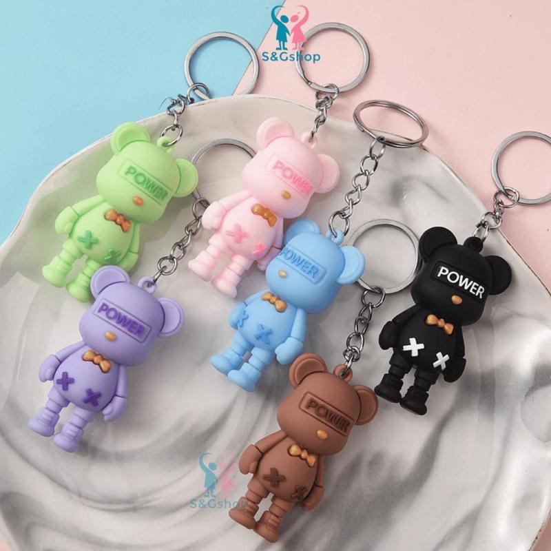 Cute Bear Keychain for Car Keys Doll Cartoon Key Chains Bag Charm ...