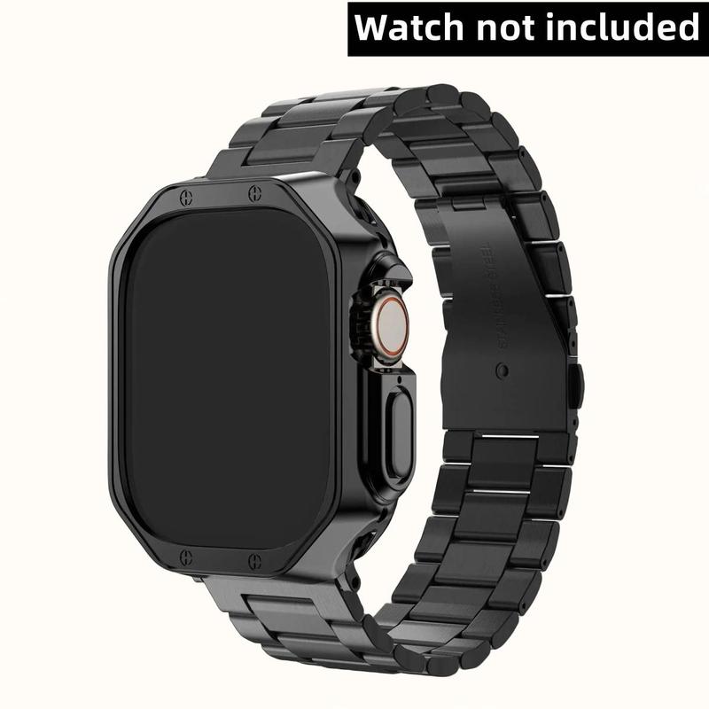 Smartwatch Band with Case for Apple Watch, 1 Count Stainless Steel ...