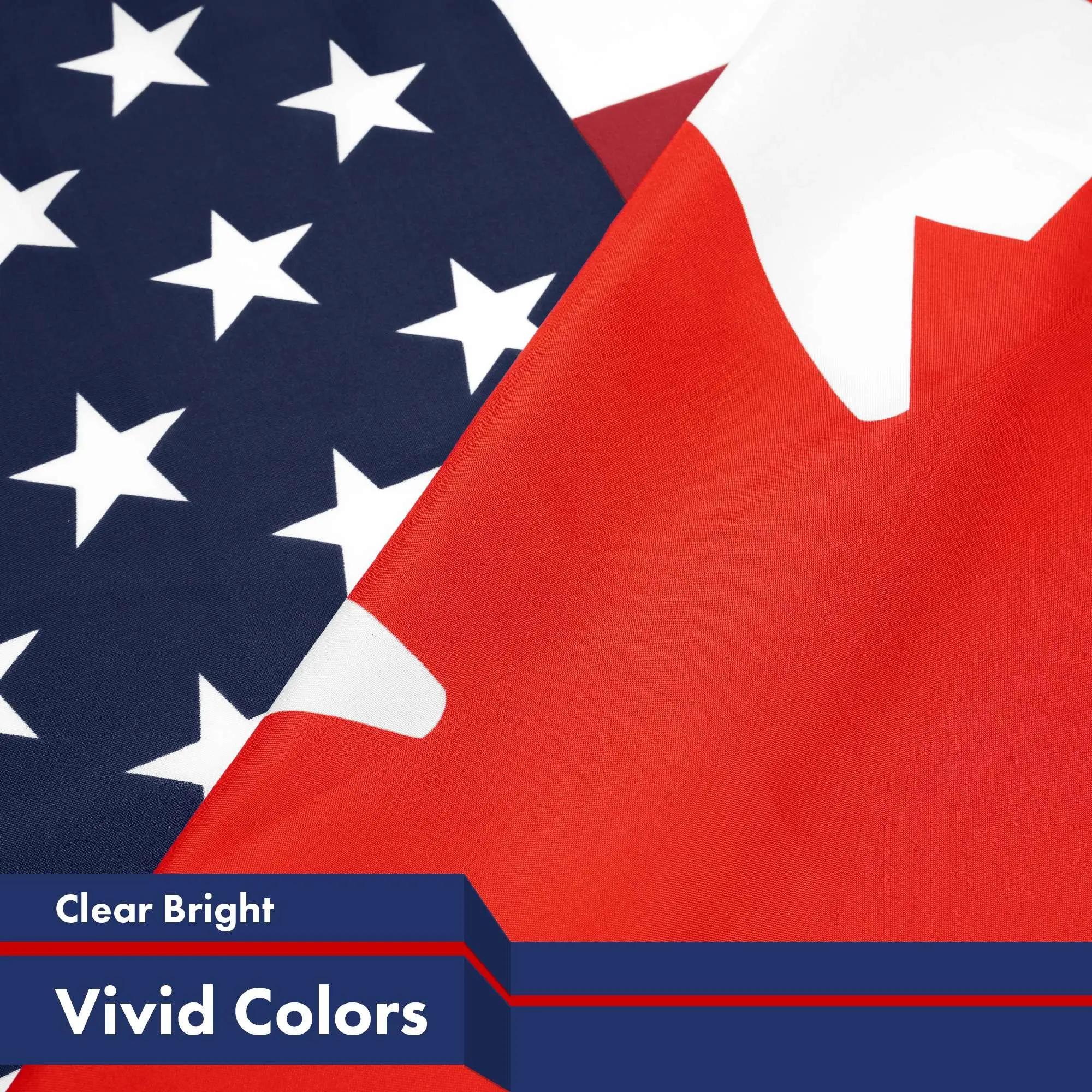 G128 Canada USA Friendship Flag | 3x5 Ft | LiteWeave Pro Series Printed ...