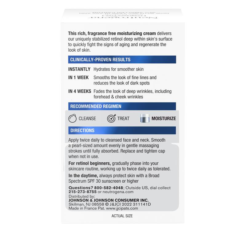 Neutrogena Rapid Wrinkle Repair Retinol Regenerating Cream 1.7 Oz ...