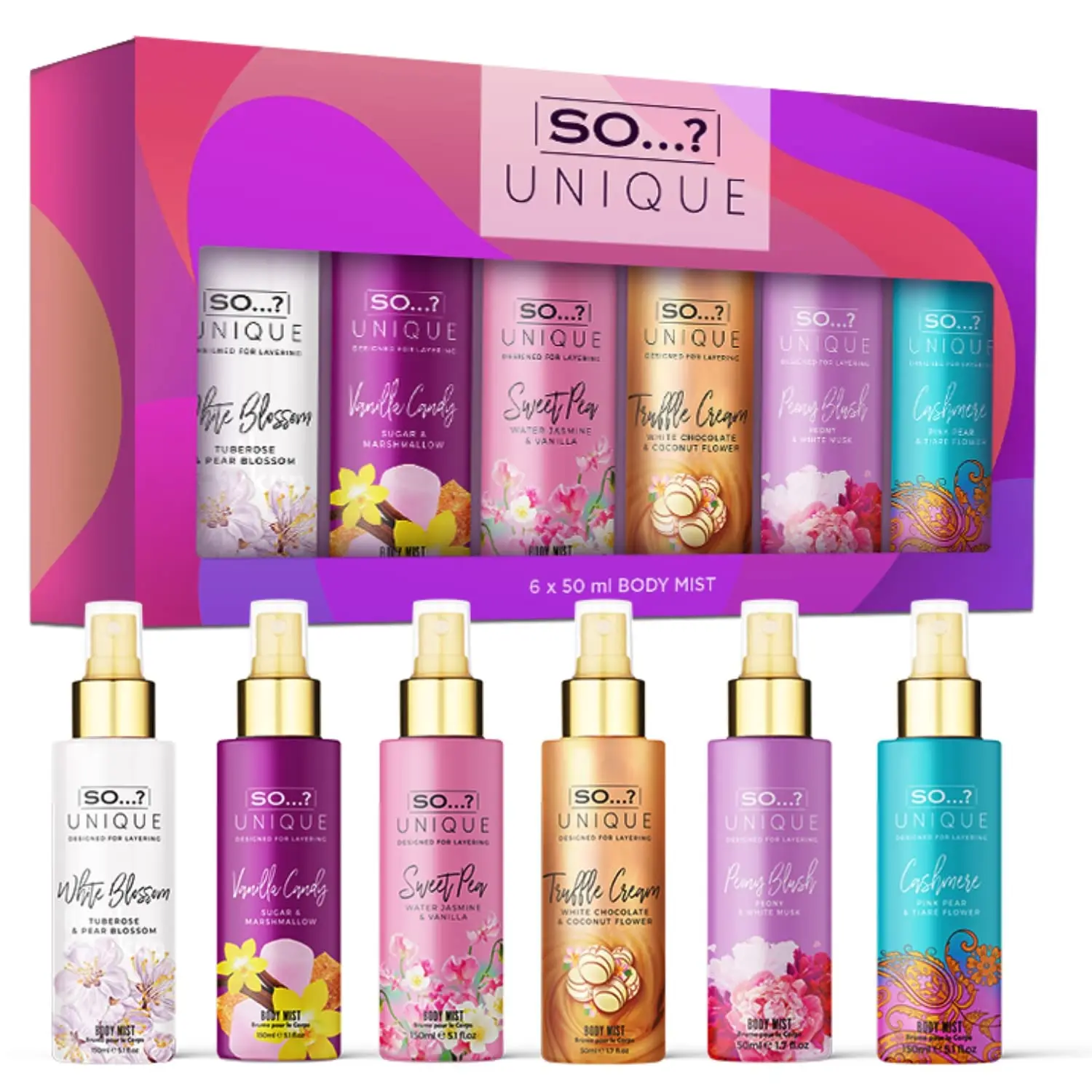 Unique Body Mist Set - Perfumes for Women with Fresh, Floral, Sweet ...