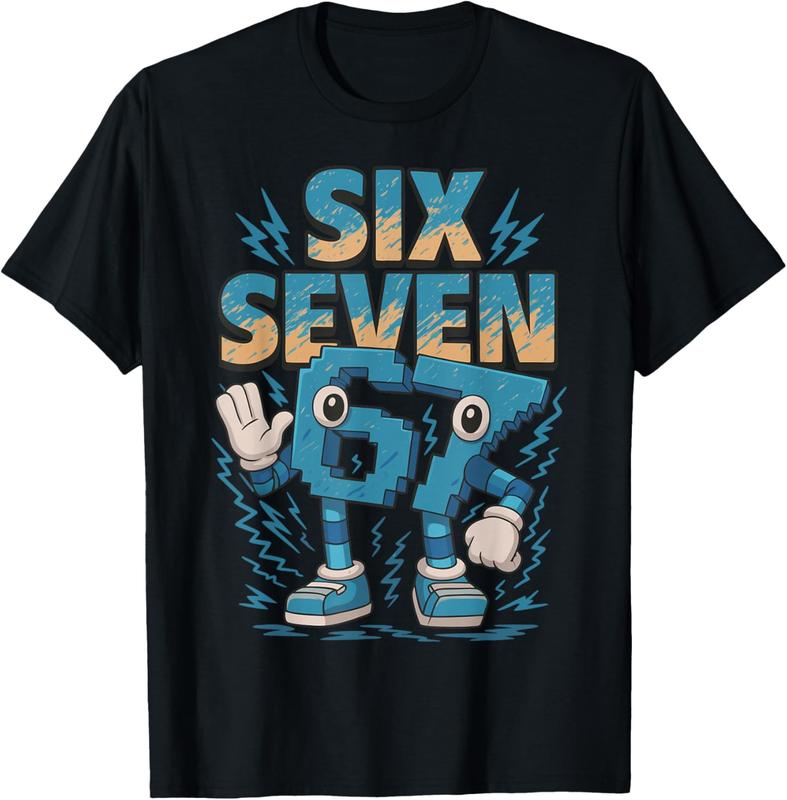 100% Cotton Meme 67 Six Seven 6 7 Italian Brainrot T-Shirt - TikTok Shop