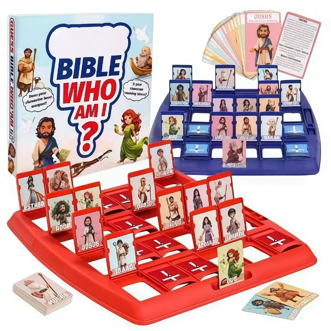 Guess Bible Games for Kids, Family Board Game, 24 Holy Bible Characters ...