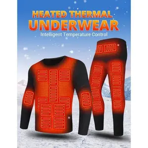 28 Areas Winter Electric Heated Underwear Set Motorcycle Jacket Self ...