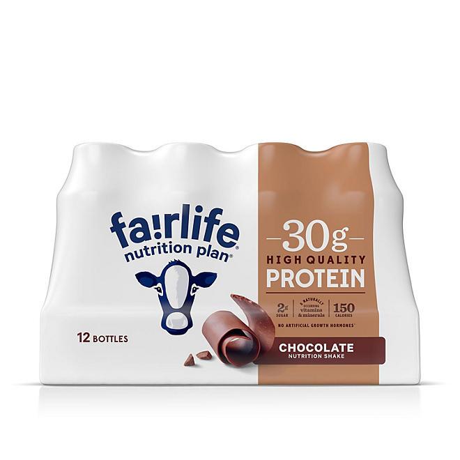 Fairlife Nutrition Plan 30g Protein Shake, Chocolate, 11.5 fl. oz., 12 ...