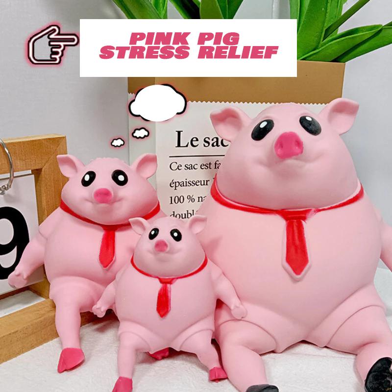 Pink Pig Stress Relief Squeezing Toy, Pink Pig, Pink Boss Sand Core ...