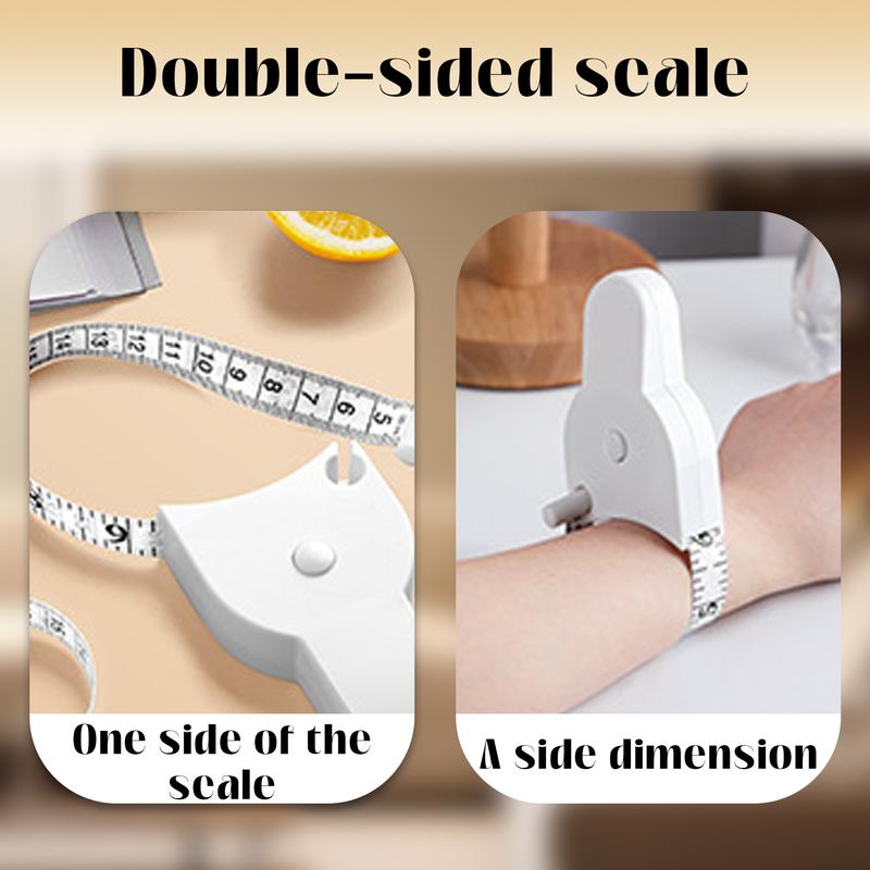 Body Measuring Tape 60 Inch, White,3D Automatic Lock for Accurate Waist ...