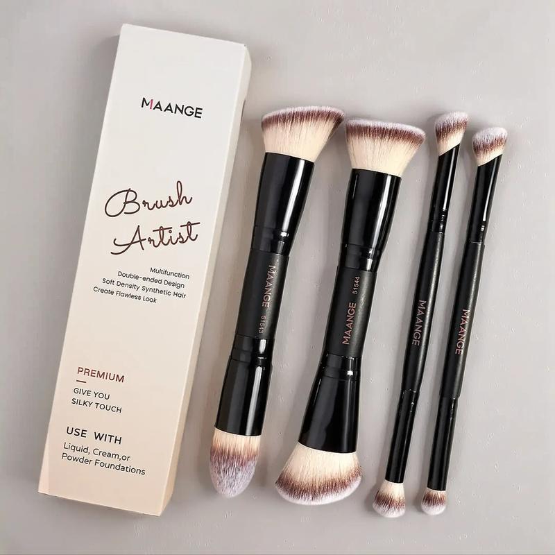 Professional Facial Double-ended Beauty Duo Brush Set, Bevel & Taper ...