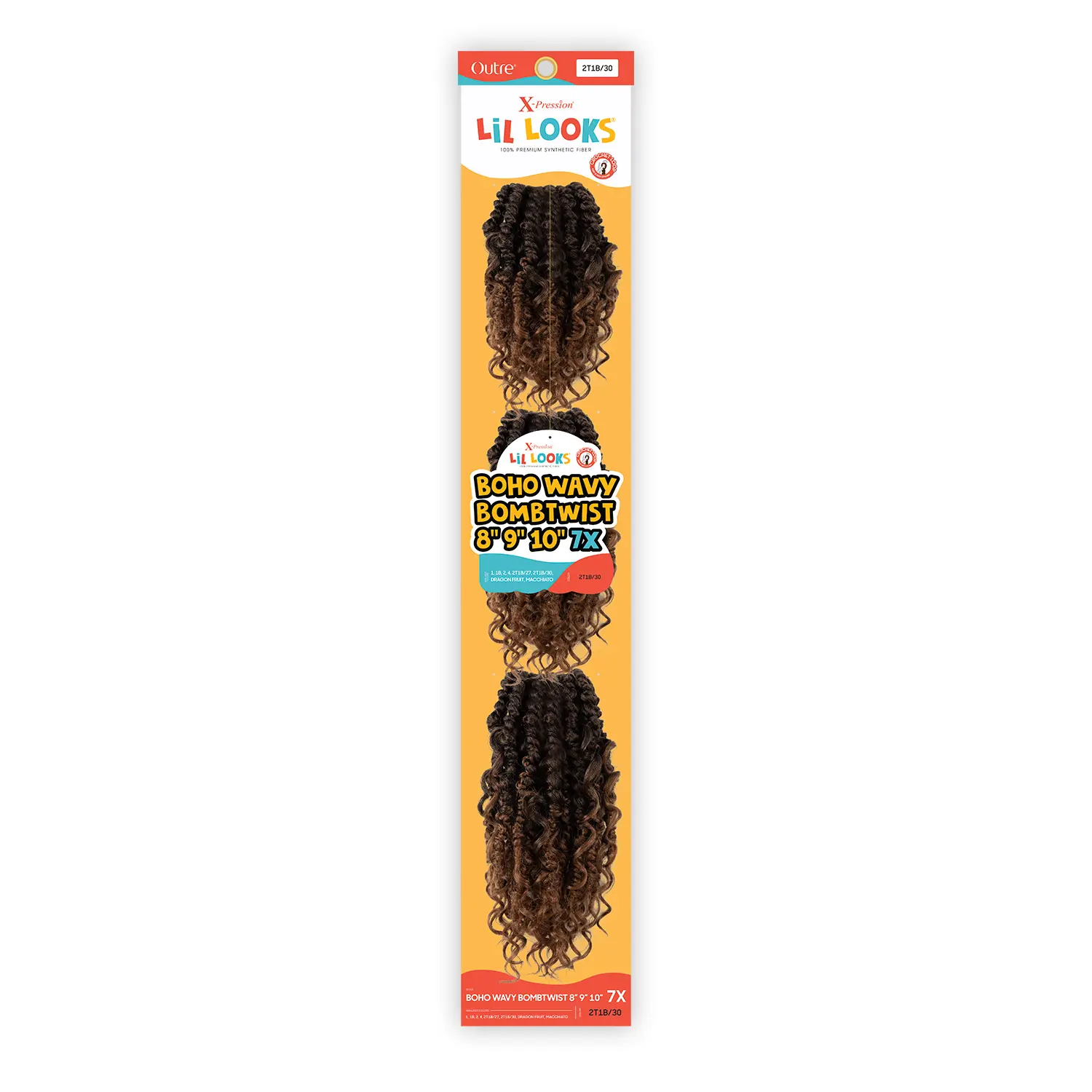Outre Crochet Braids X-Pression Lil Looks 7X Boho Wavy Bombtwist 8"9"10 ...