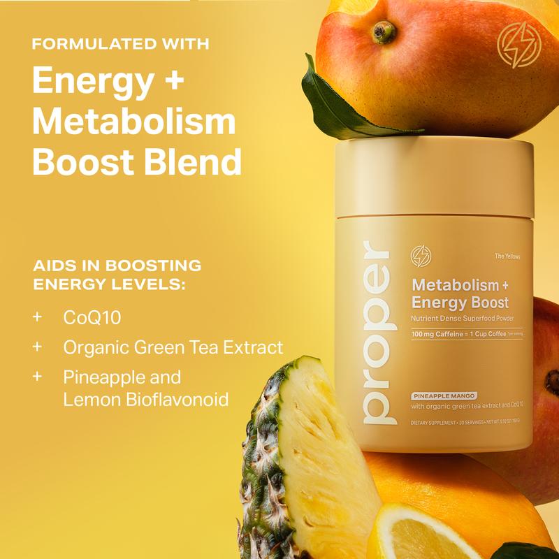 The Yellows Metabolism & Energy Boost Superfood Powder for Energy ...