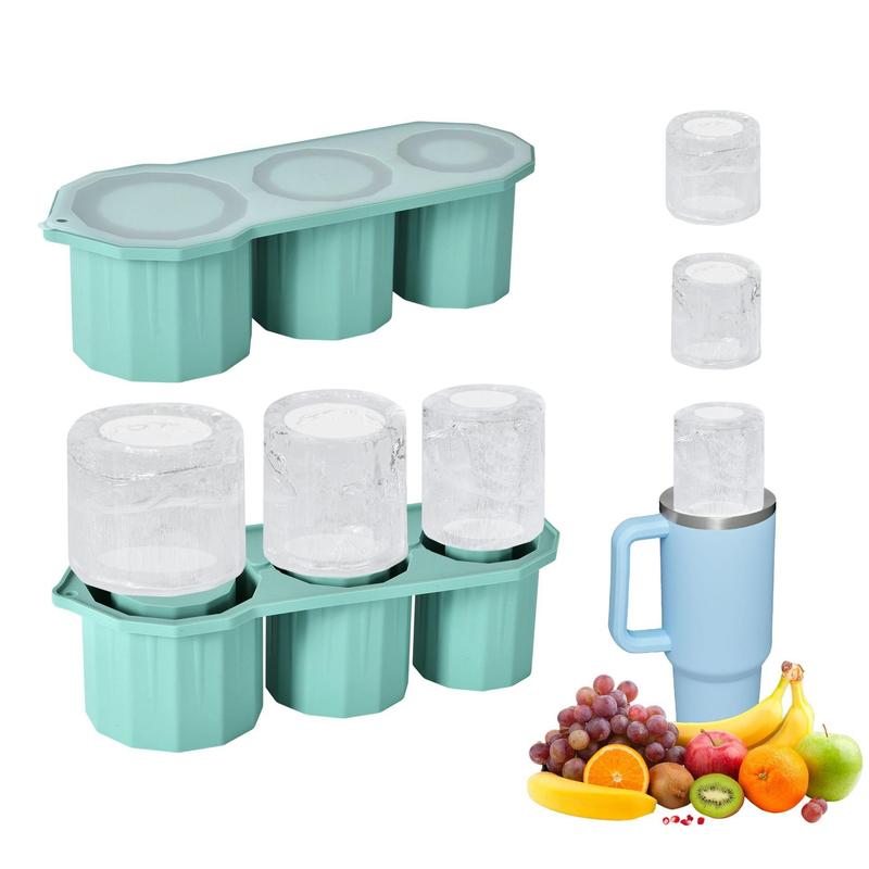 Ice Cube Tray with Lid, 1 Count 6 Grids Ice Cube Mold, Reusable Easy To ...