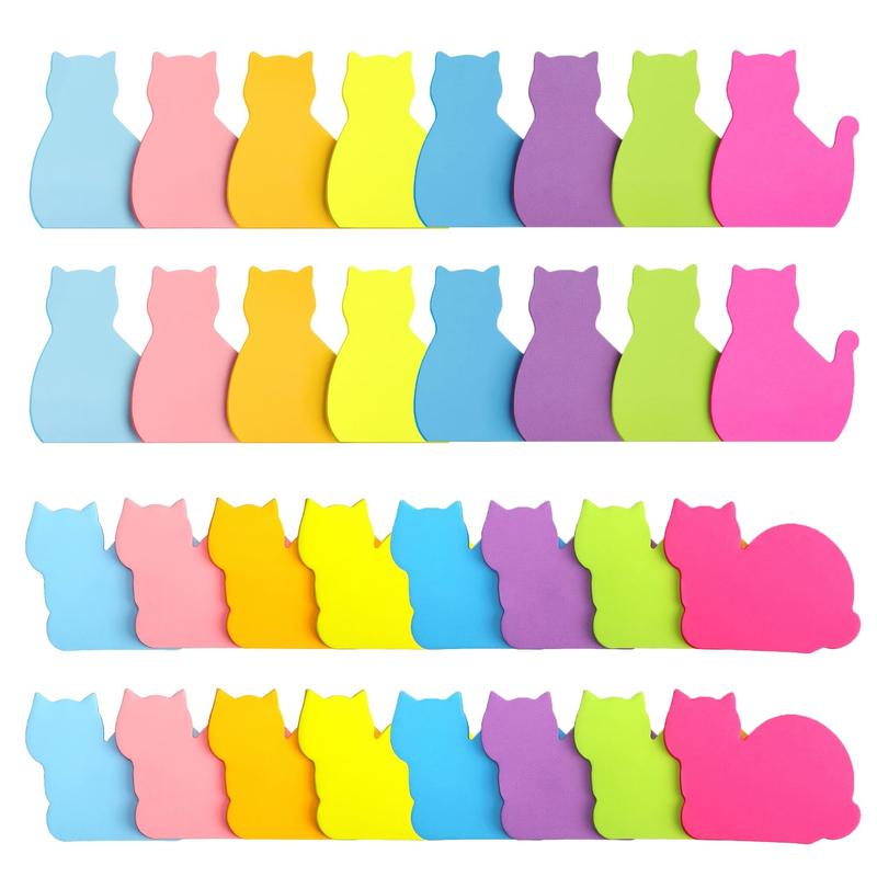 Cute Cat Sticky Notes 960 Sheets 8 Color Bright 3x3 Inch Premium ...