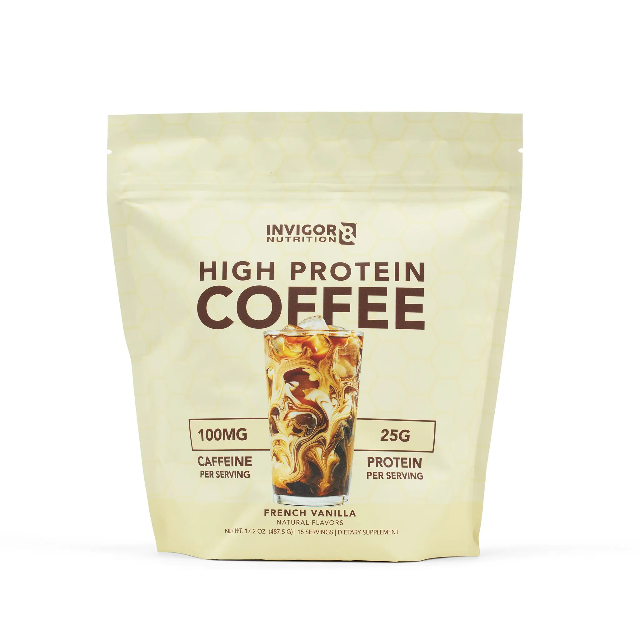 INVIGOR8 High Protein Coffee - French Vanilla | High Protein Columbian ...
