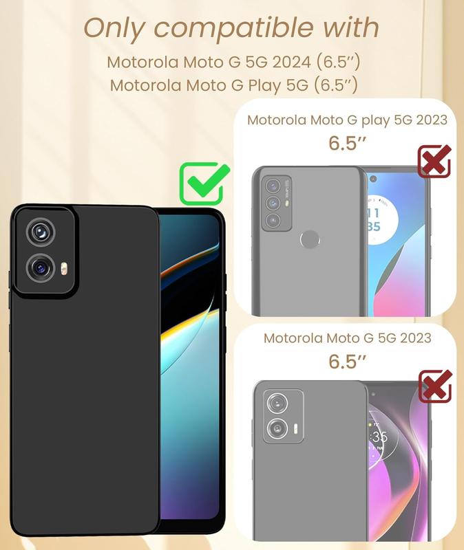 Phone Case for Motoro Moto G 5G 2024 Case with 2X Screen Protector, Girl Women Cute Girly Love ...