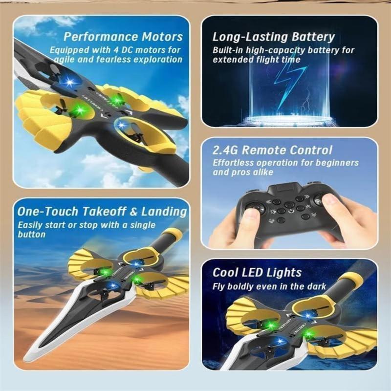Remote Flying Sword – (Hand Wave/Controller Mode) 2025 New Stunt Flying ...