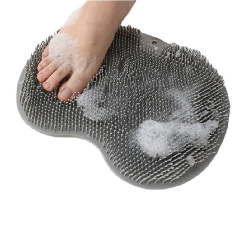 Silicone Shower Foot Scrubber, 1 Count Foot Massage Mat with Suction ...