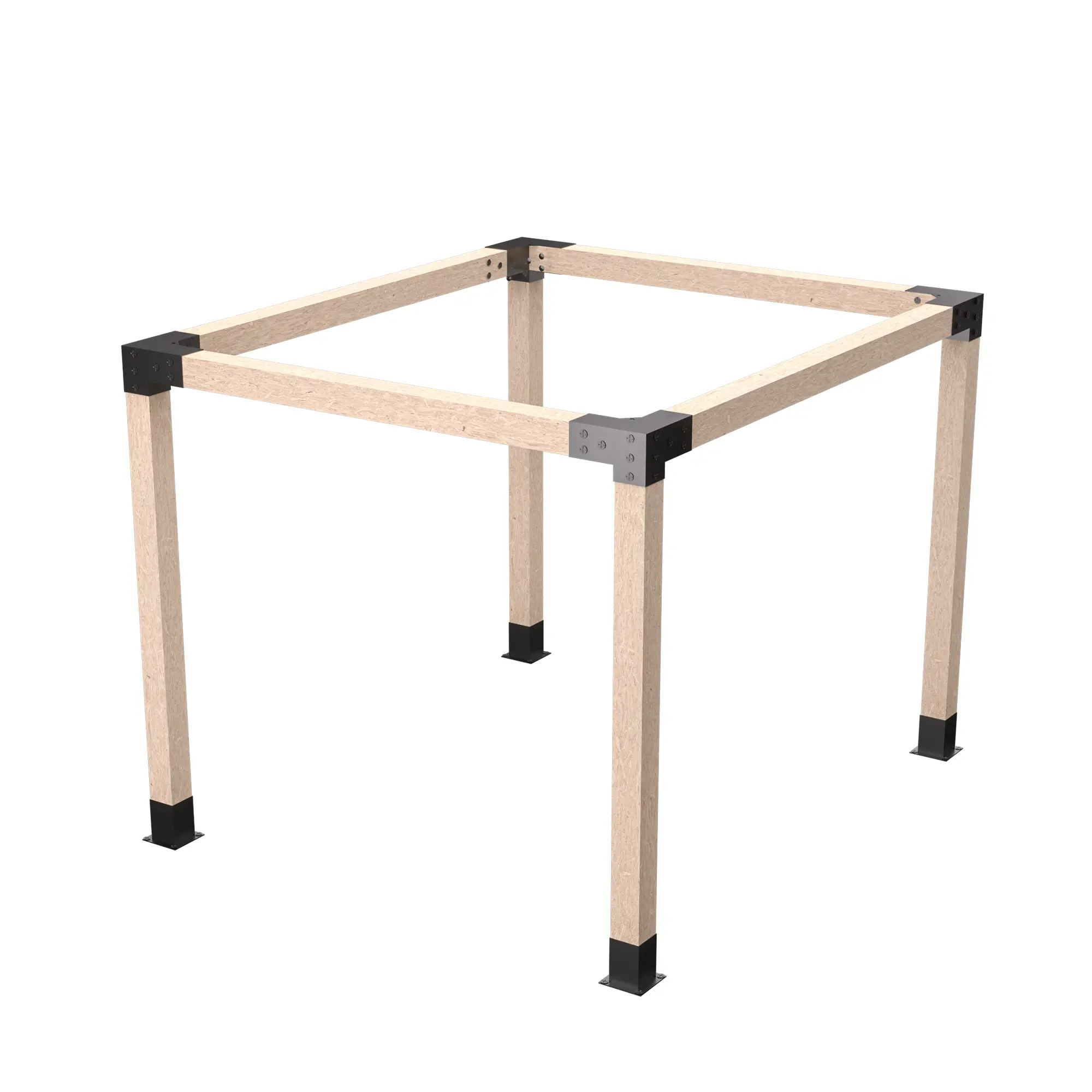 BRAXEN Pergola Bracket Kit for 6"x 6" Lumber，8pcs (4pcs 3-Way , 4pcs ...
