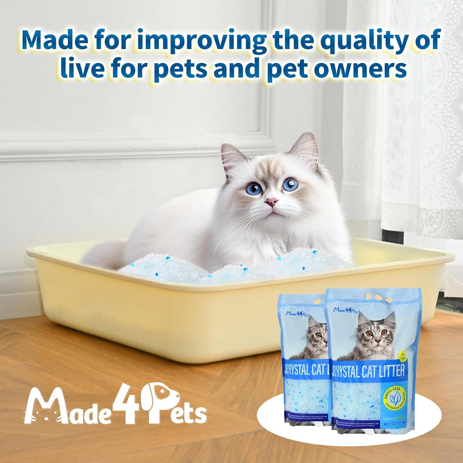 Crystal Cat Litter - Lightweight, Low-Dust, Non-Caking, Deodorizing ...