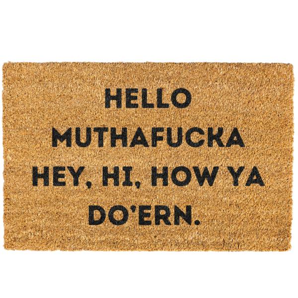 Hello Mutha Door mat, Funny, Decorative Mat, Rude Doormat, Welcome Mat ...