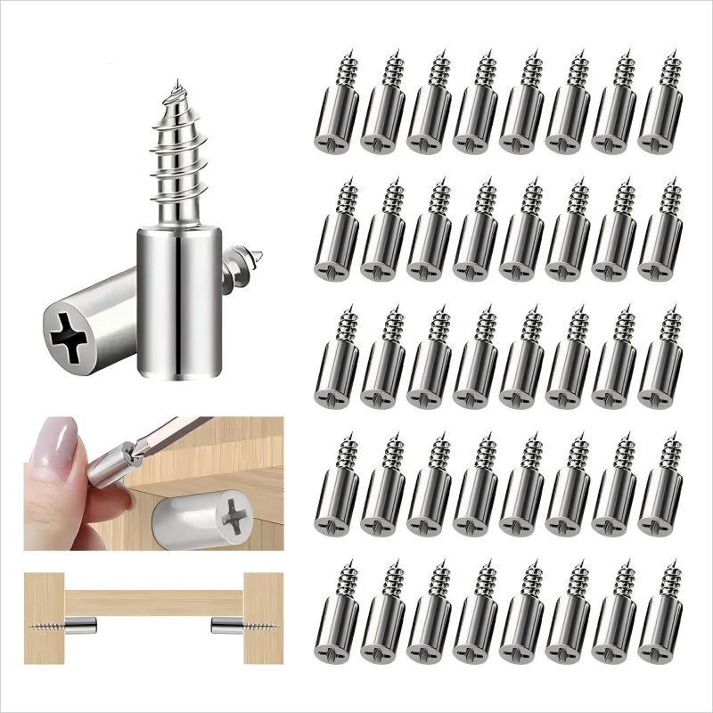 40Count Shelf Support Pegs,Self-Tapping Screws,Shelf Pins with Non-Slip ...