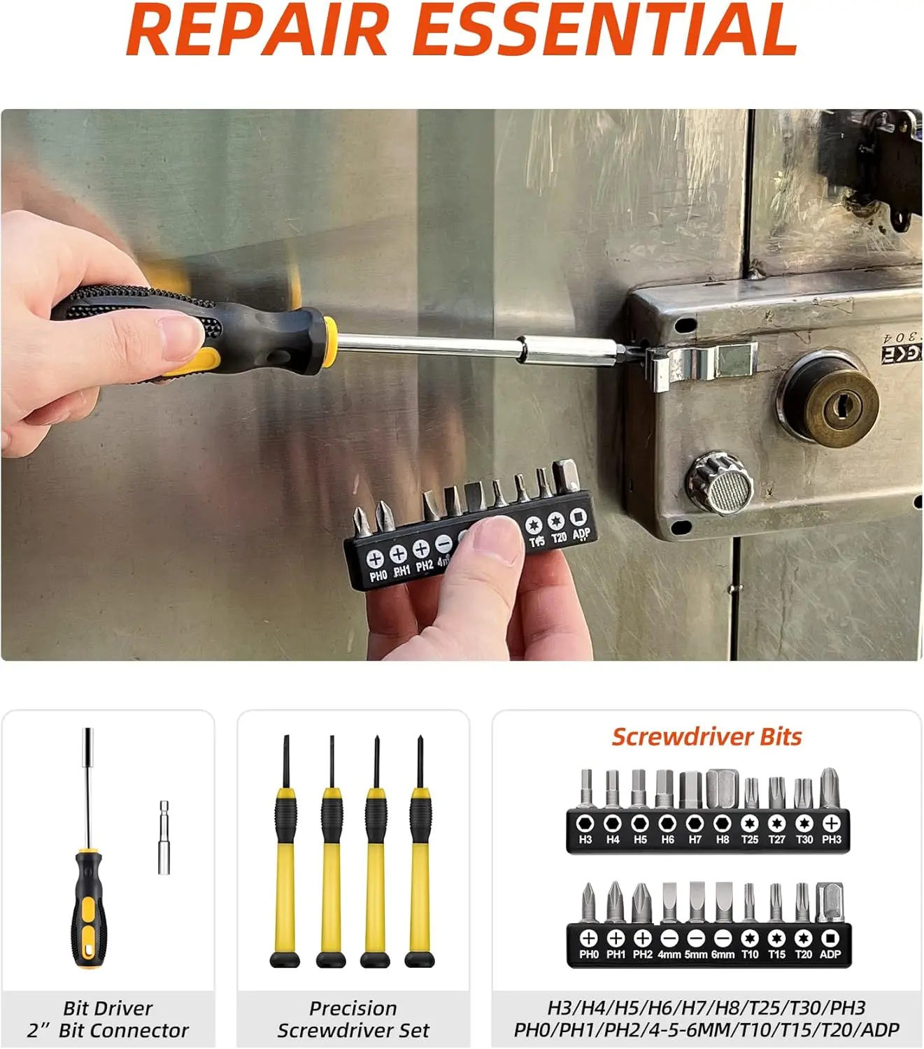 40-Piece Tool Set - General Household Hand Tool Kit with Plastic ...