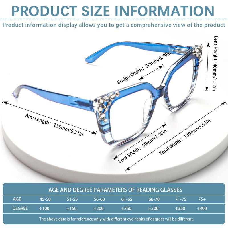 4-Pack Anti-Blue Light Reading Glasses, designed specifically for women ...