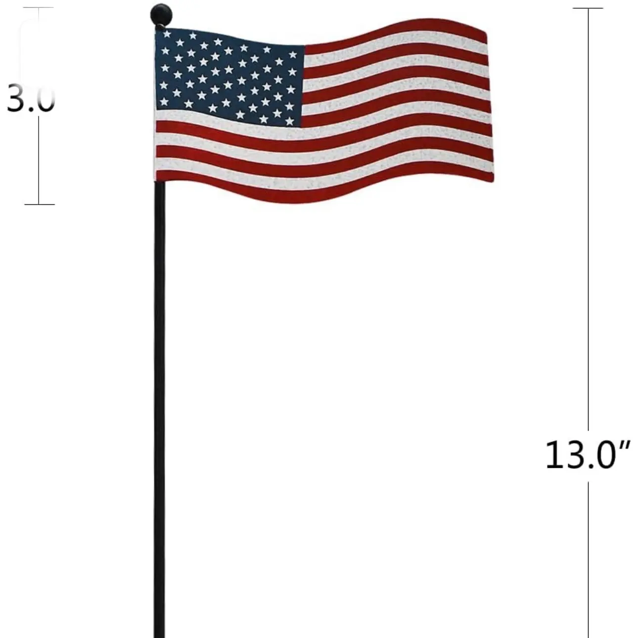4pcs 13"H Metal American Flag Garden Stake Patriotic US Flag Yard Signs ...