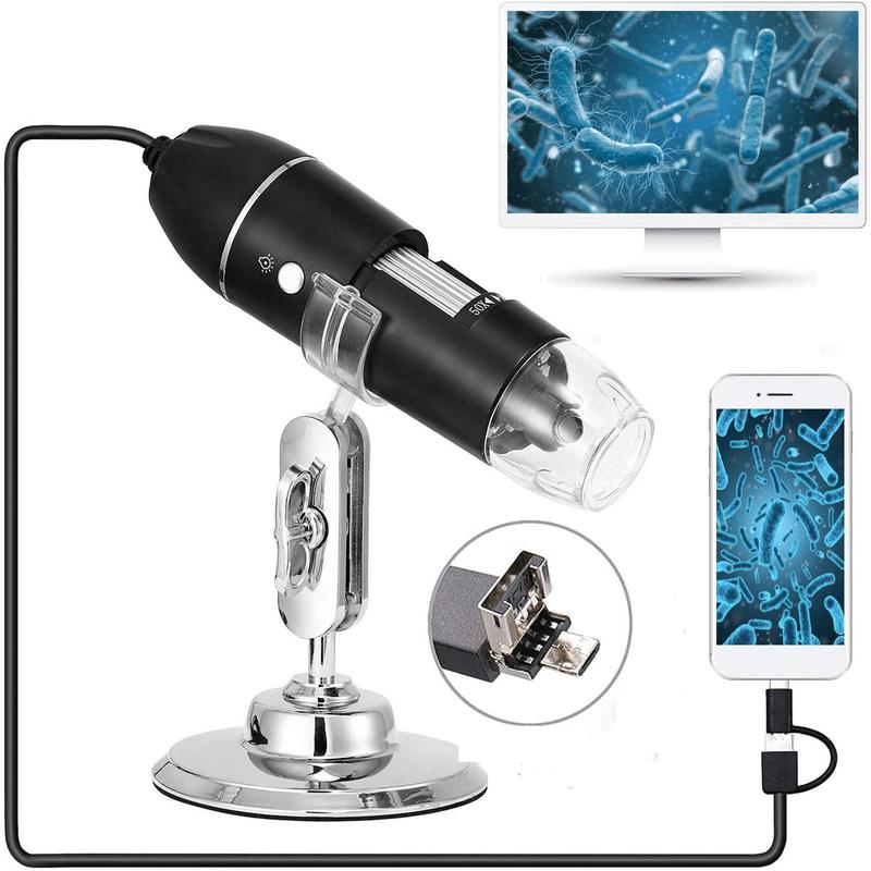 3 In 1 USB Digital Microscope, 50x to 1600x Magnification Handheld ...