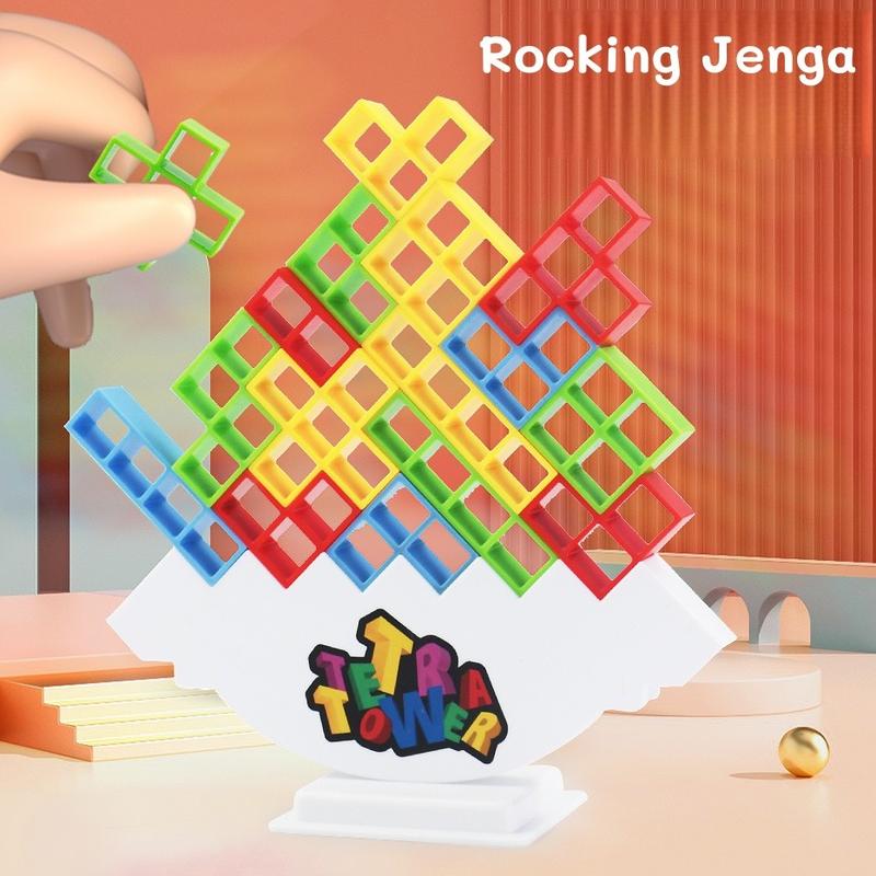Stacking Game 48/64pcs Quadrilateral Tower Balance Building Blocks ...