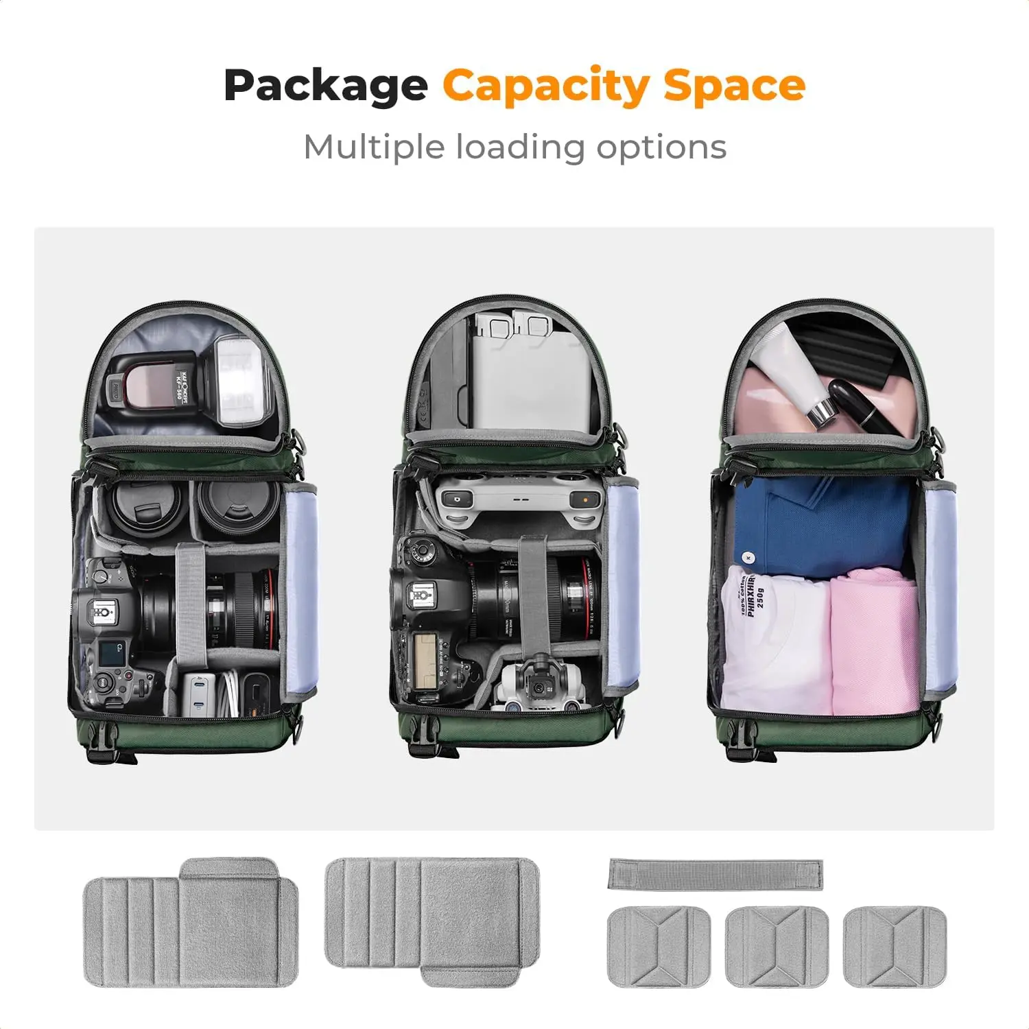 K&F CONCEPT Camera Sling Bag Crossbody Bag Camera Shoulder Backpack ...